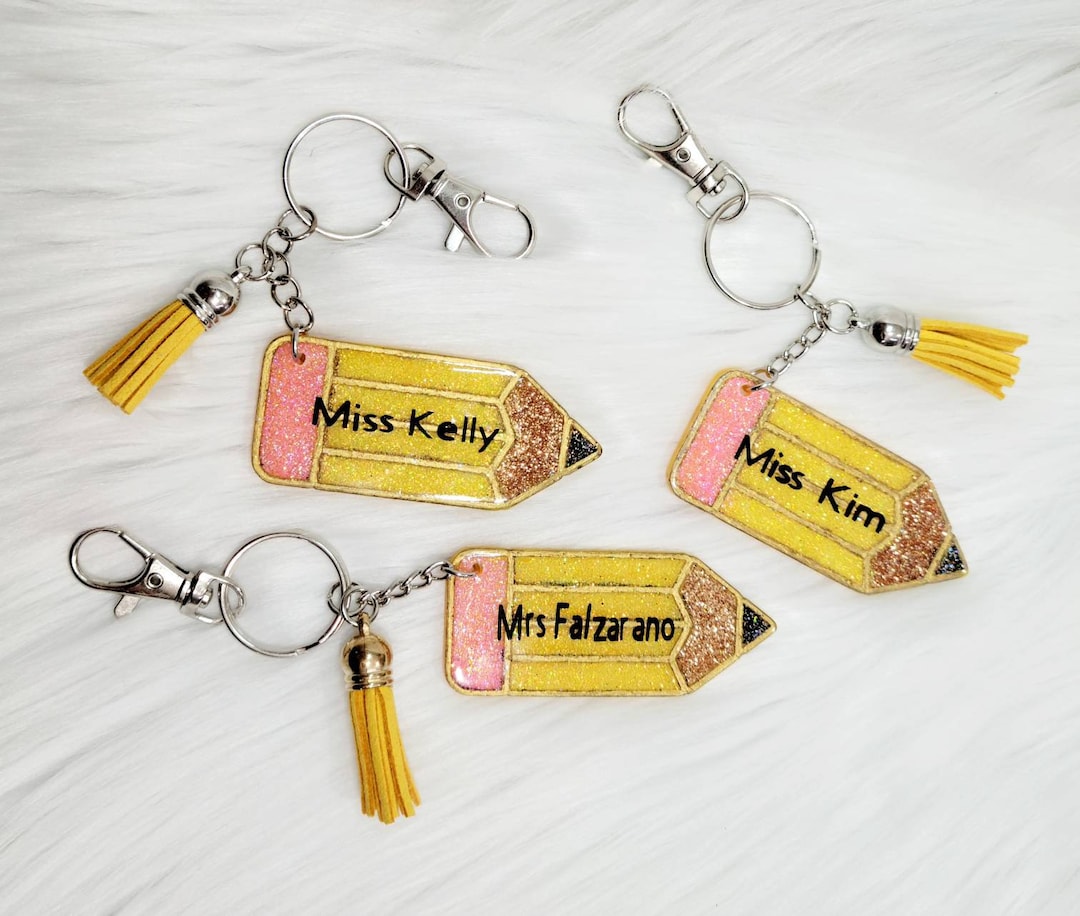 Teacher Keychain, Teacher Keychain Personalized, Teacher Appreciation ...
