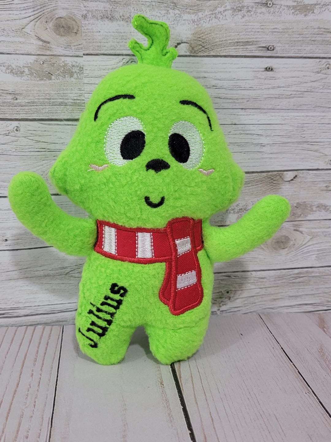 Christmas Personalized Plush, Grinch Green Plush, Personalized Plush ...