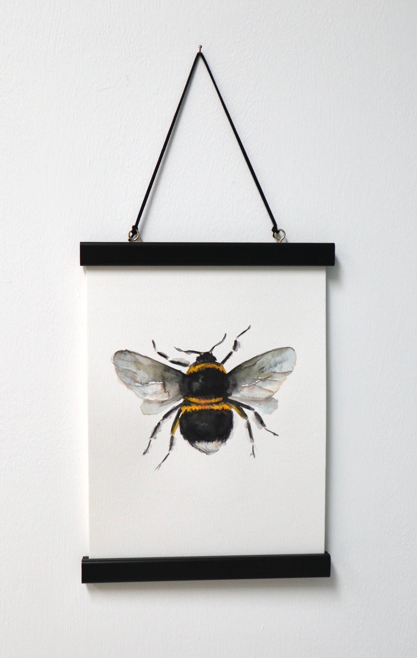 Bee Watercolour Print Bumble Bee Wall Art Painting Bee Artwork A4 and ...