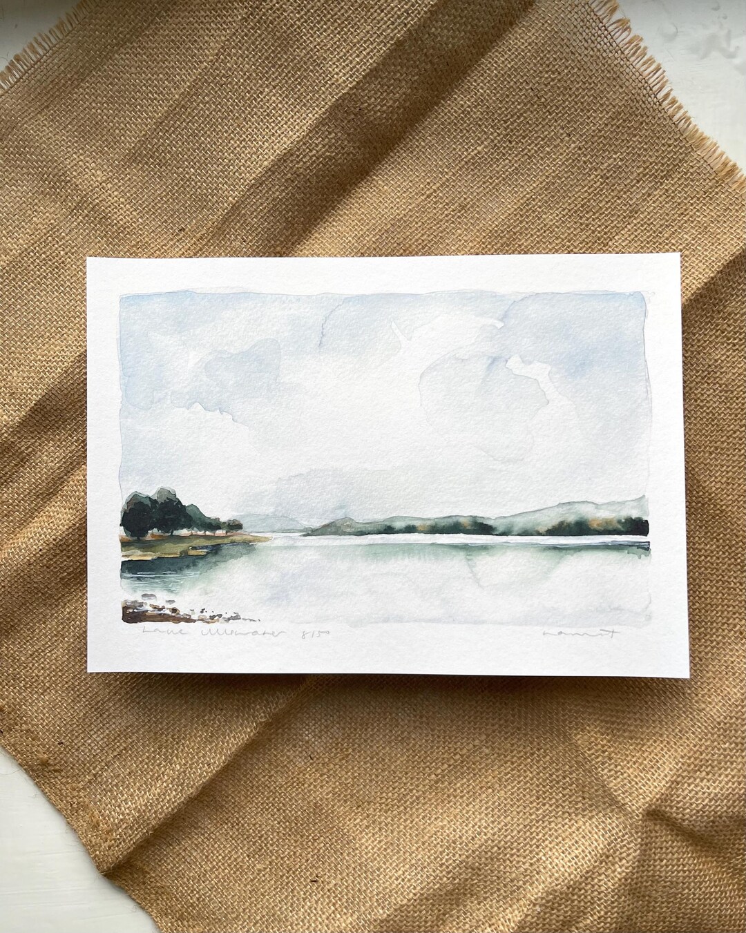 Ullswater Watercolour Print | Lake District Art | Cumbria | Hiking ...
