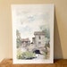 The Bridge House, Ambleside Print | Lake District Watercolour Painting ...