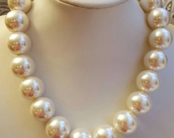 Pearl Statement Necklace | Etsy