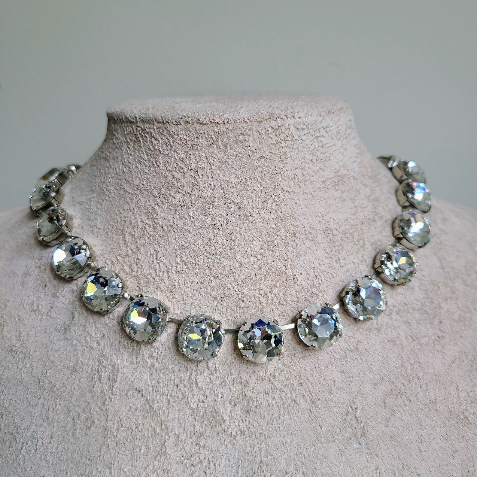 Old Mine Cut Diamond Collet Crystal Cross Pendant Silver Ana - Etsy Canada