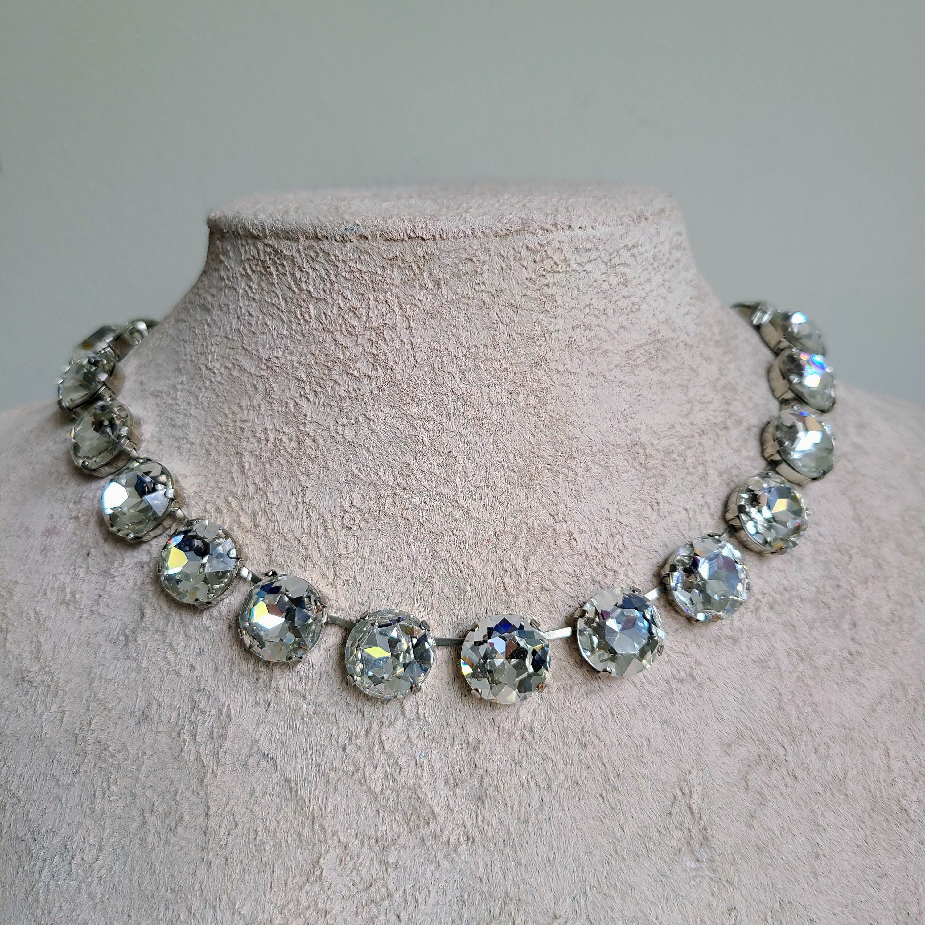 Old Mine Cut Diamond Collet Crystal Cross Pendant Silver Ana - Etsy Canada