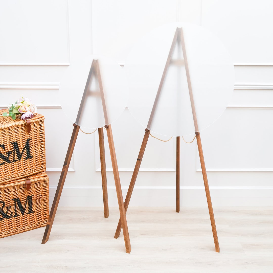 Round Wedding Sign Easel Rustic - Etsy