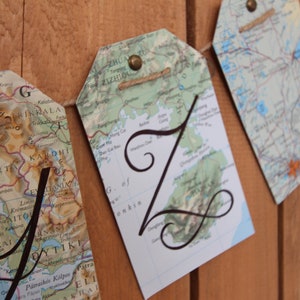 Map Bunting Destination Wedding Decoration - Etsy