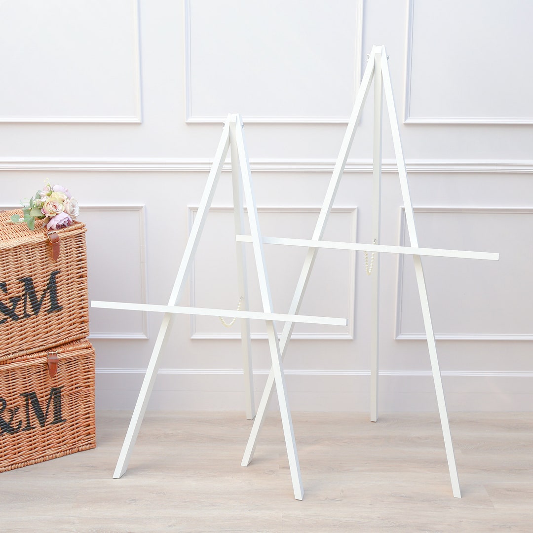 A1 White Wooden, Wedding Easel Sign, Floor Standing Easel, Wedding Sign ...