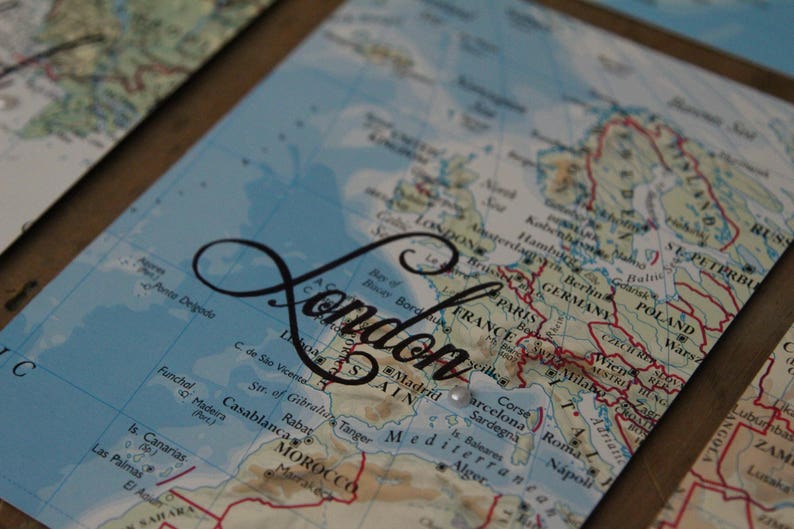World Map Handwritten Destination Wedding Table Names. | Etsy Canada