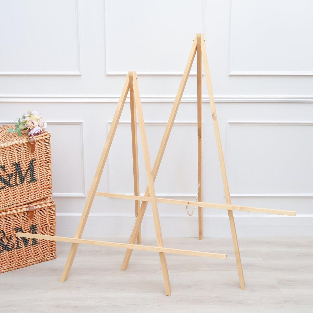 A0 Natural Wooden, Wedding Easel Sign, Floor Standing Easel, Wedding ...