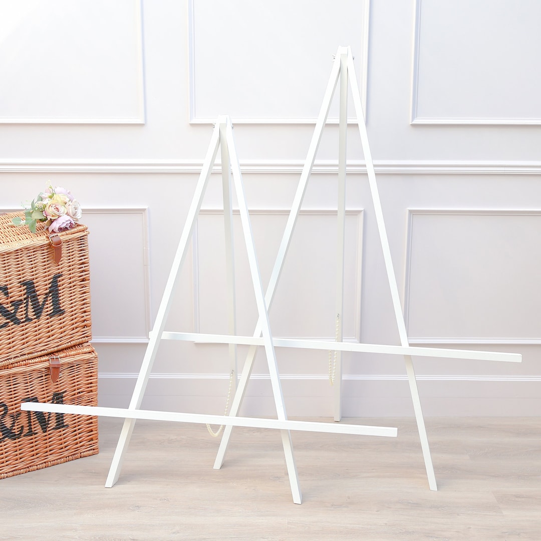 A0 White Wooden, Wedding Easel Sign, Table Easel, Wedding Sign Stand ...