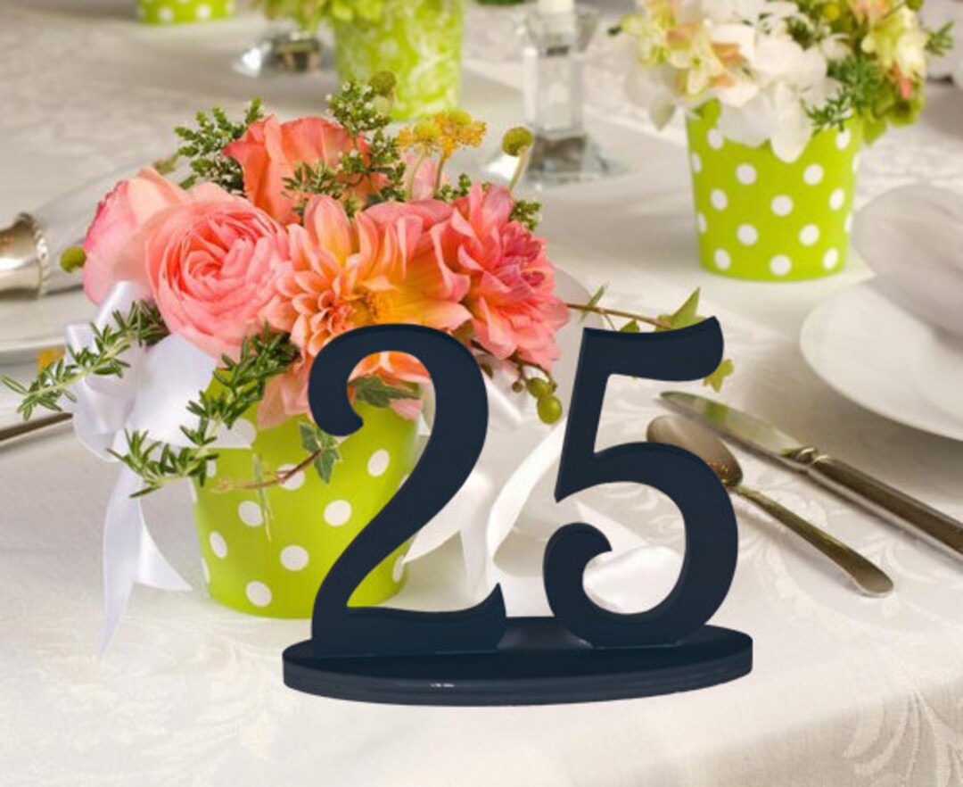 Wooden Table Numbers - DIY Do It Yourself Wedding Table Number Kit ...
