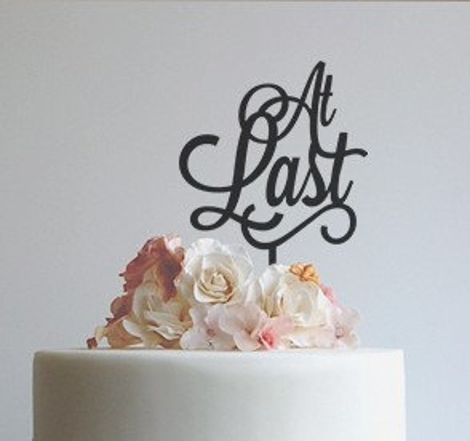 Wedding Cake Topper at Last at Last Cake Topper Hand - Etsy UK