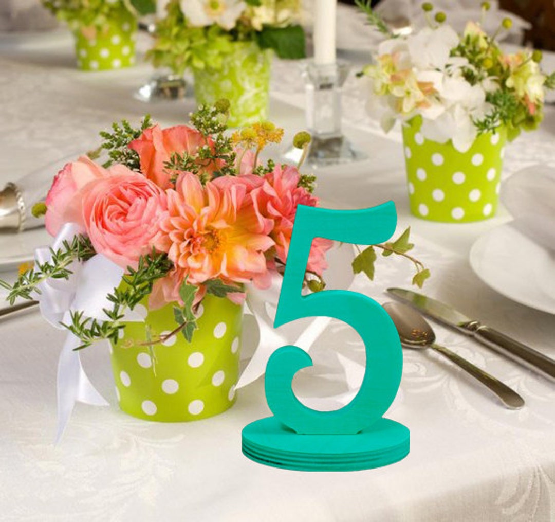 Wooden Table Numbers - DIY Do It Yourself Wedding Table Number Kit ...