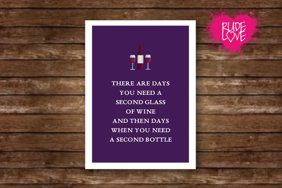 Funny Wine Card, Card for Wine Lovers, Funny Card for Her, Funny Cheer ...