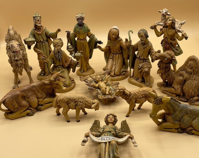 1983 Fontanini Italian Plastic 15 Piece Nativity Set Made in Italy ...