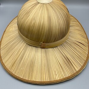 Vintage 1950s Safari Hat 1960s Woven Straw Sun Hat French Hand Wove ...