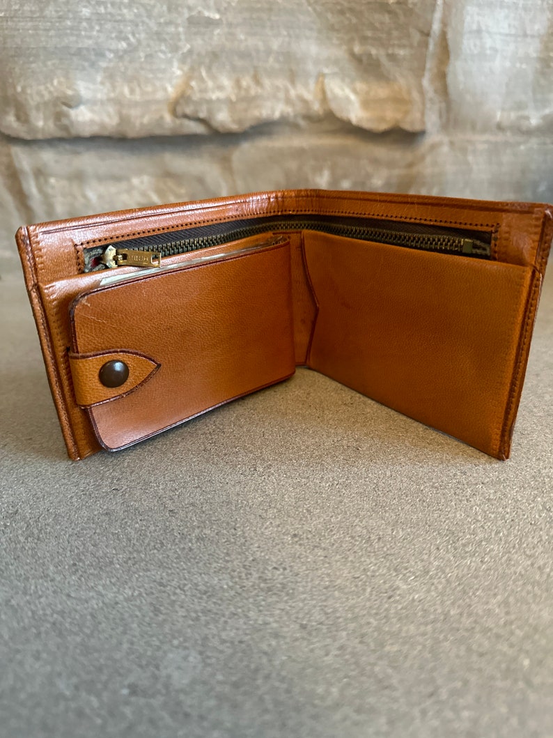 Vintage Tooled Leather Elk Wallet Brown Leather Western - Etsy