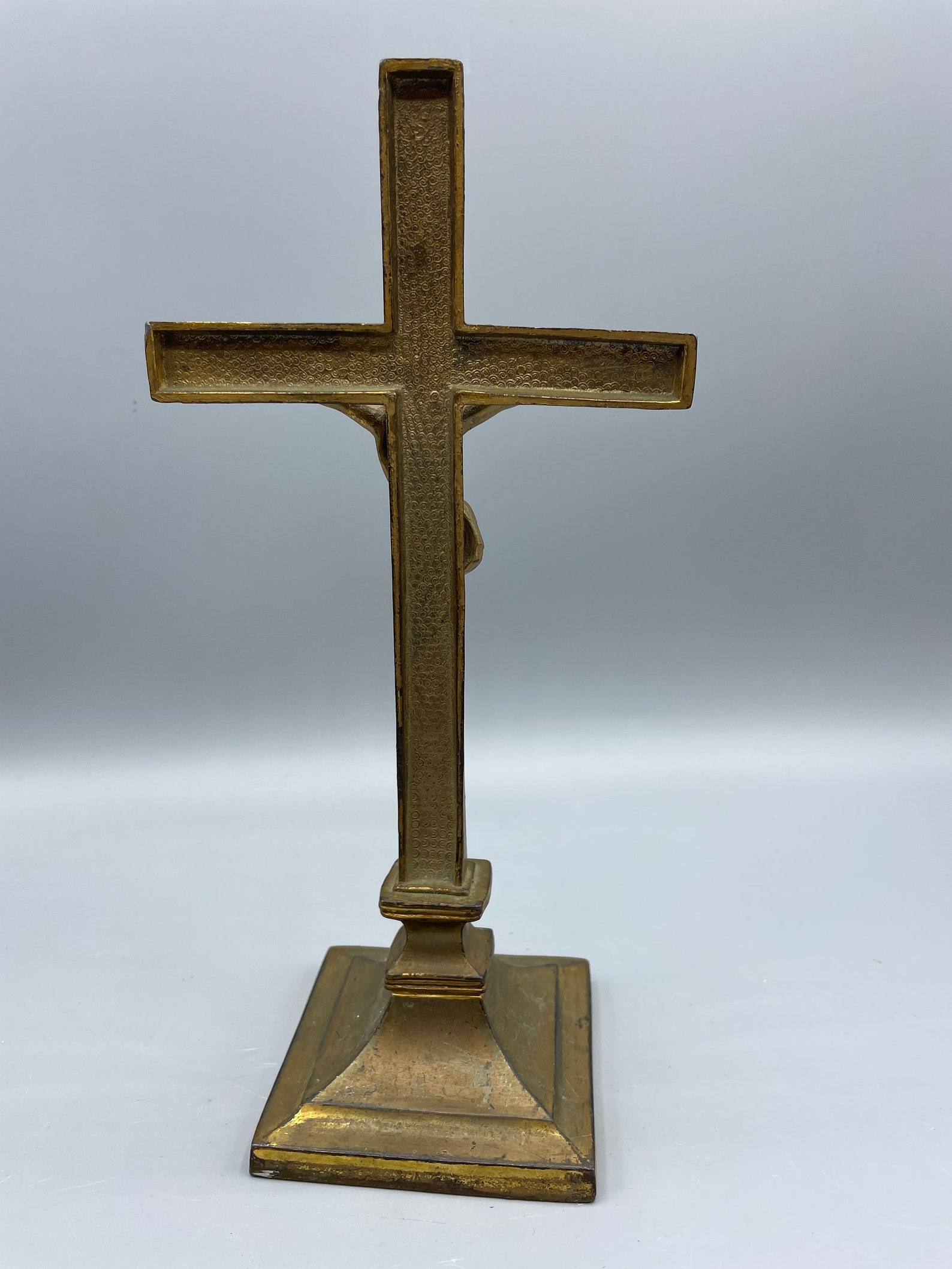 Vintage Metal Alter Cross Jesus Christ Crucifixion Tabletop - Etsy