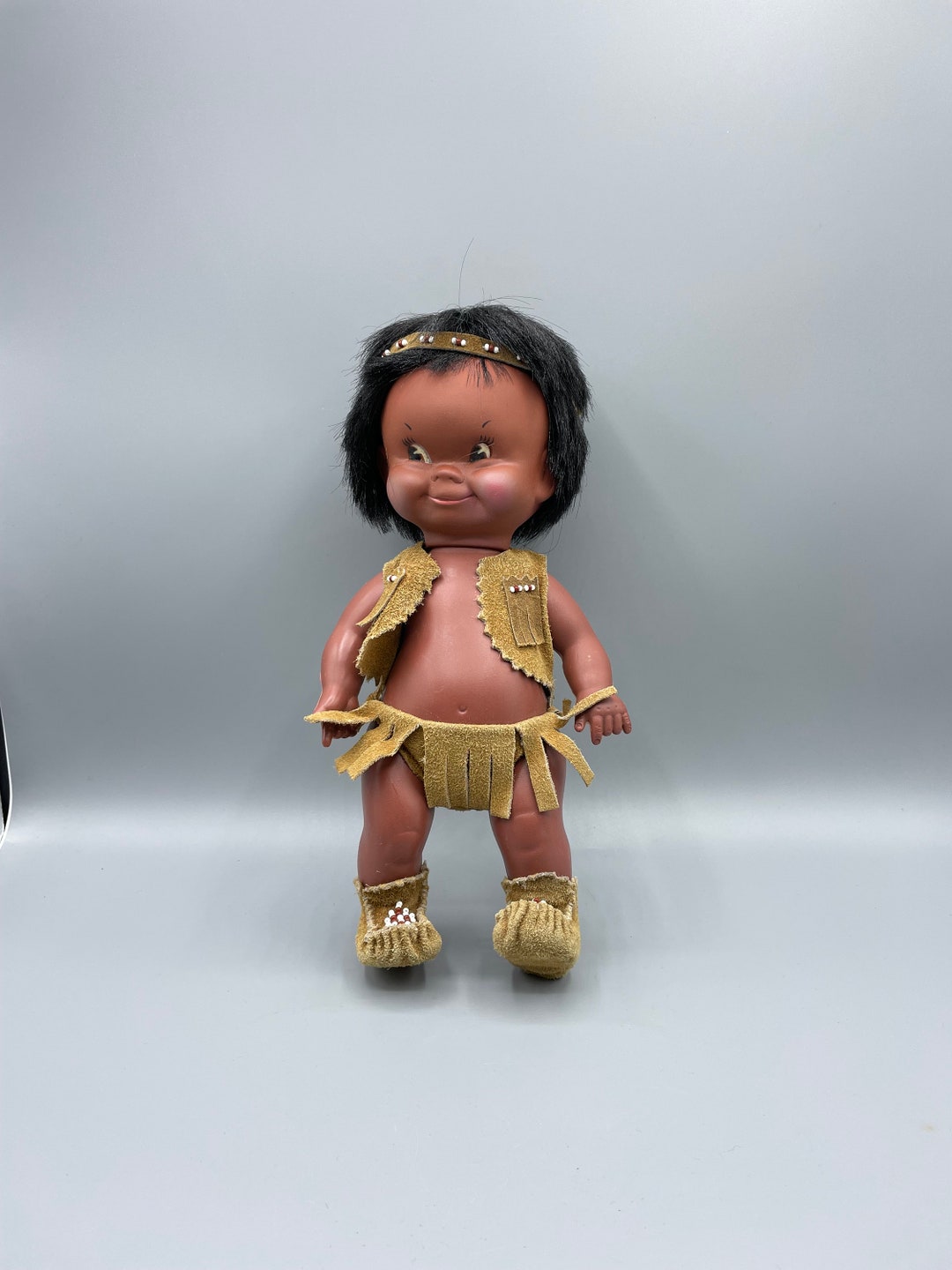 Vintage Native American Art Doll Collectible Indian Doll Hand Beaded ...
