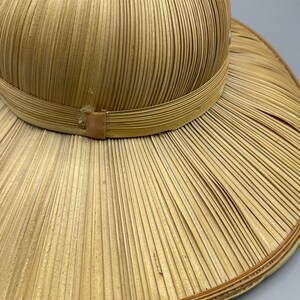 Vintage 1950s Safari Hat 1960s Woven Straw Sun Hat French Hand Wove ...