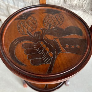 Vintage Carved Wood Folding 3 Tier Pie Stand, Wood Plant Stand, Wood ...