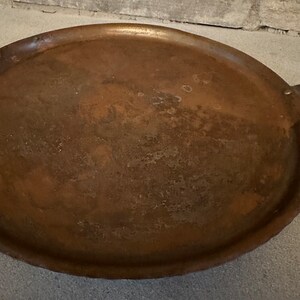 Vintage Round Craftsman Studios Hammered Copper Tray Copper Antique ...