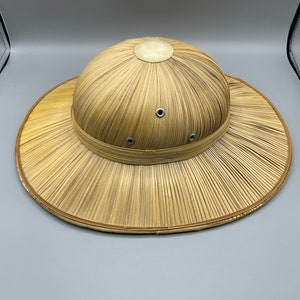 Vintage 1950s Safari Hat 1960s Woven Straw Sun Hat French Hand Wove ...