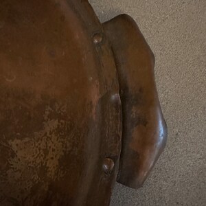 Vintage Round Craftsman Studios Hammered Copper Tray Copper Antique ...