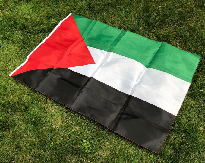 Small Palestinian Flag Red Triangle Black White Green Flag Wall Hanging ...