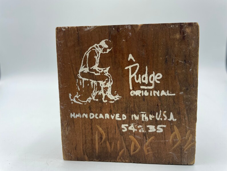 Vintage Handcarved Pudge Original Doctor Figurine Carved Wood | Etsy