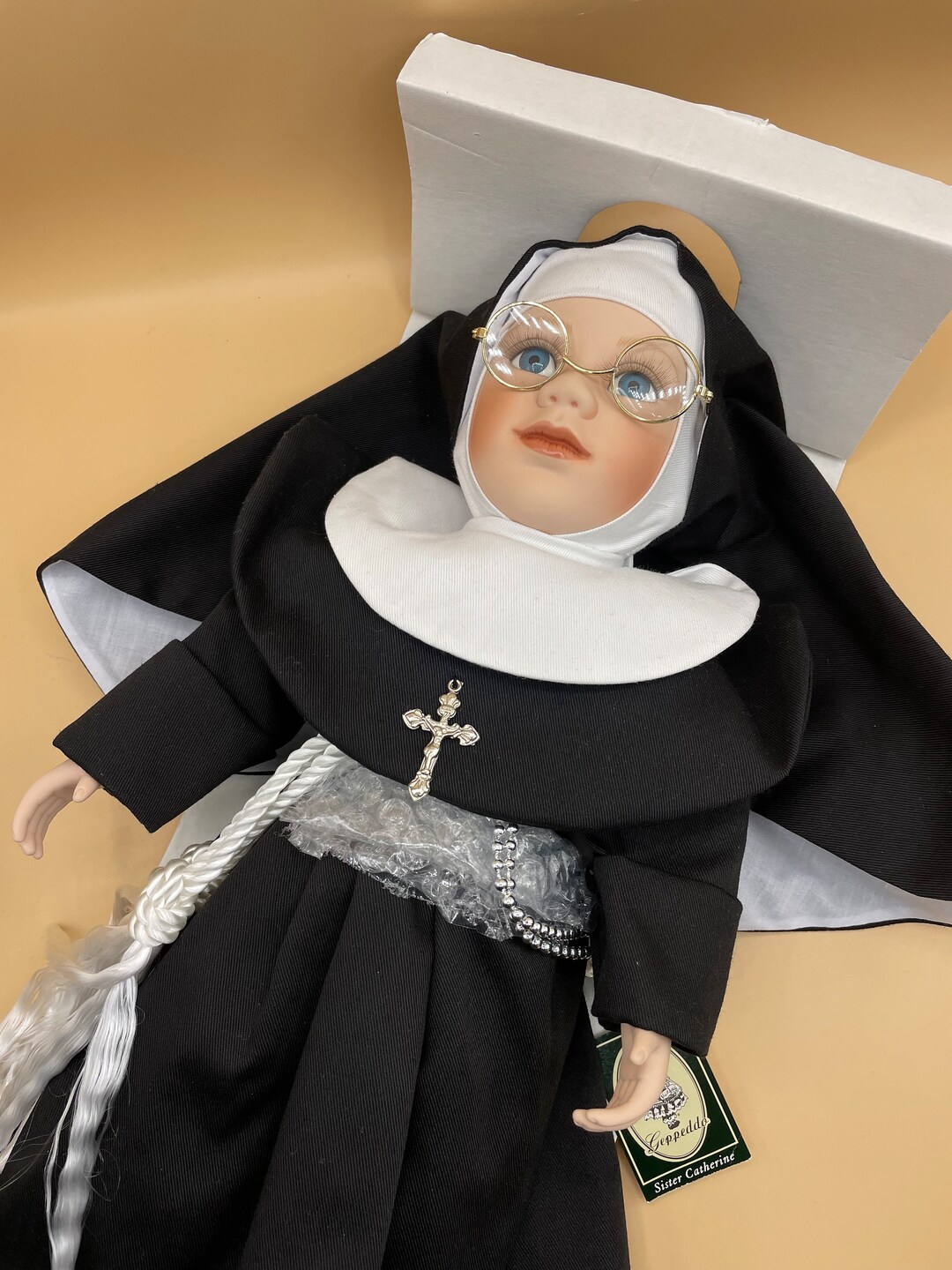 Vintage Nun Doll Porcelain Holy Catholic Nun Collectible Doll Religious ...