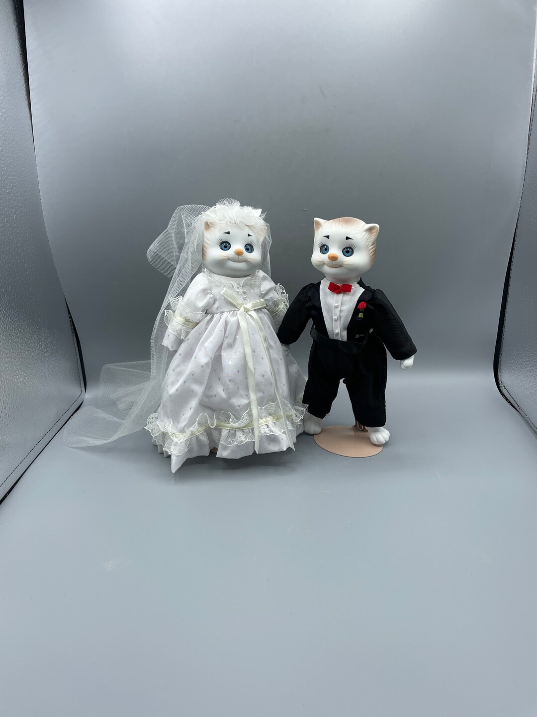 Goebel Cat Bride and Groom Porcelain German Dolly Dingle Dolls Cats ...