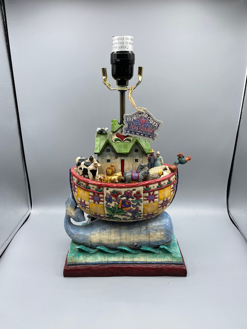 Jim Shore Noah's Ark Lamp Vintage Heartwood Creek Enesco - Etsy