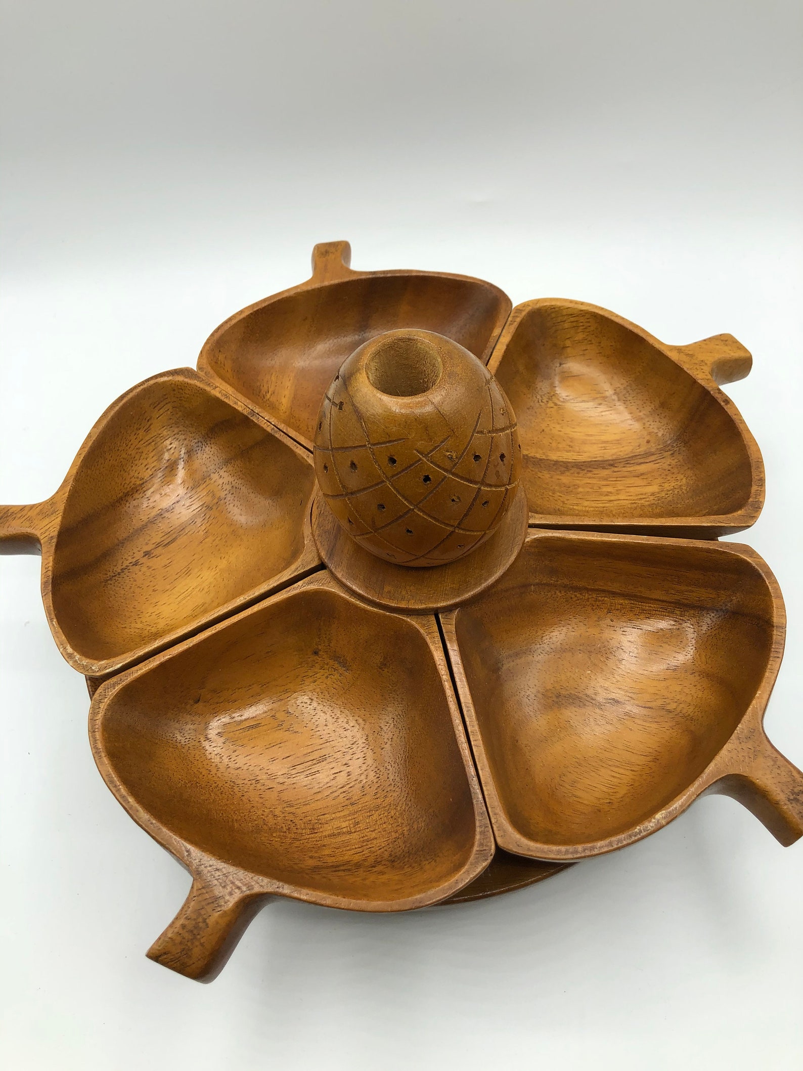 Monkey Pod Pineapple Lazy Susan Monkeypod Spinning Wood | Etsy