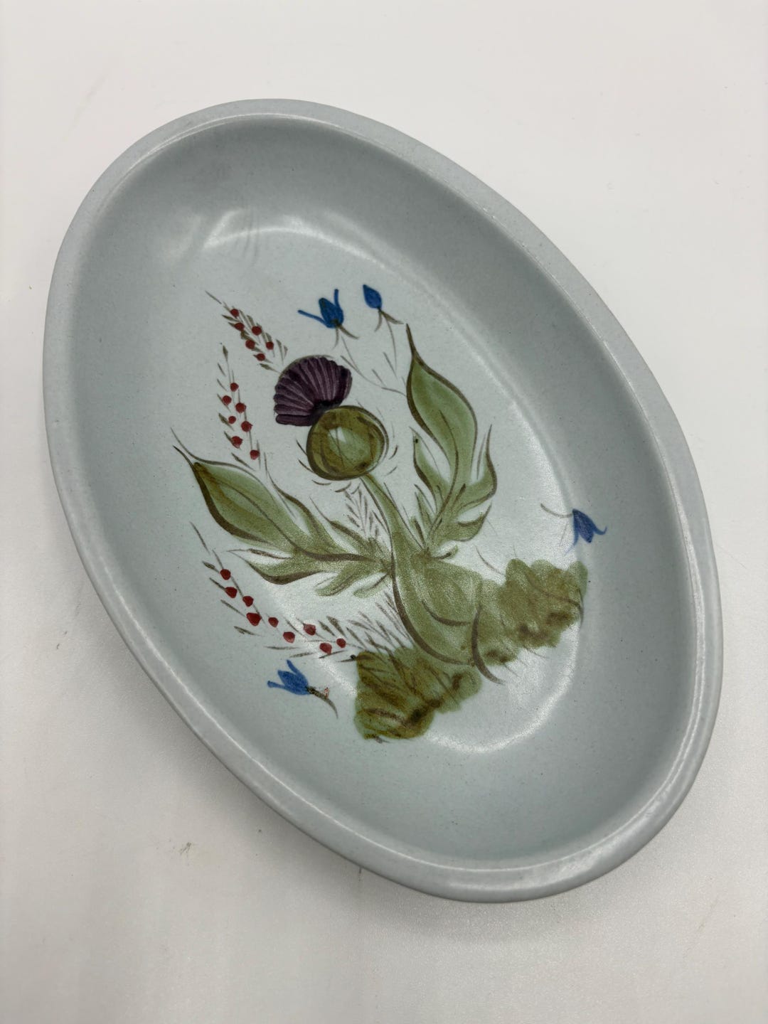 Vintage Buchan Thistleware Pottery Trinket Dish Scottish Stoneware Bowl ...