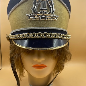 Vintage Marching Band Hat Demoulin XL Majorette Drum Major Cap Blue ...