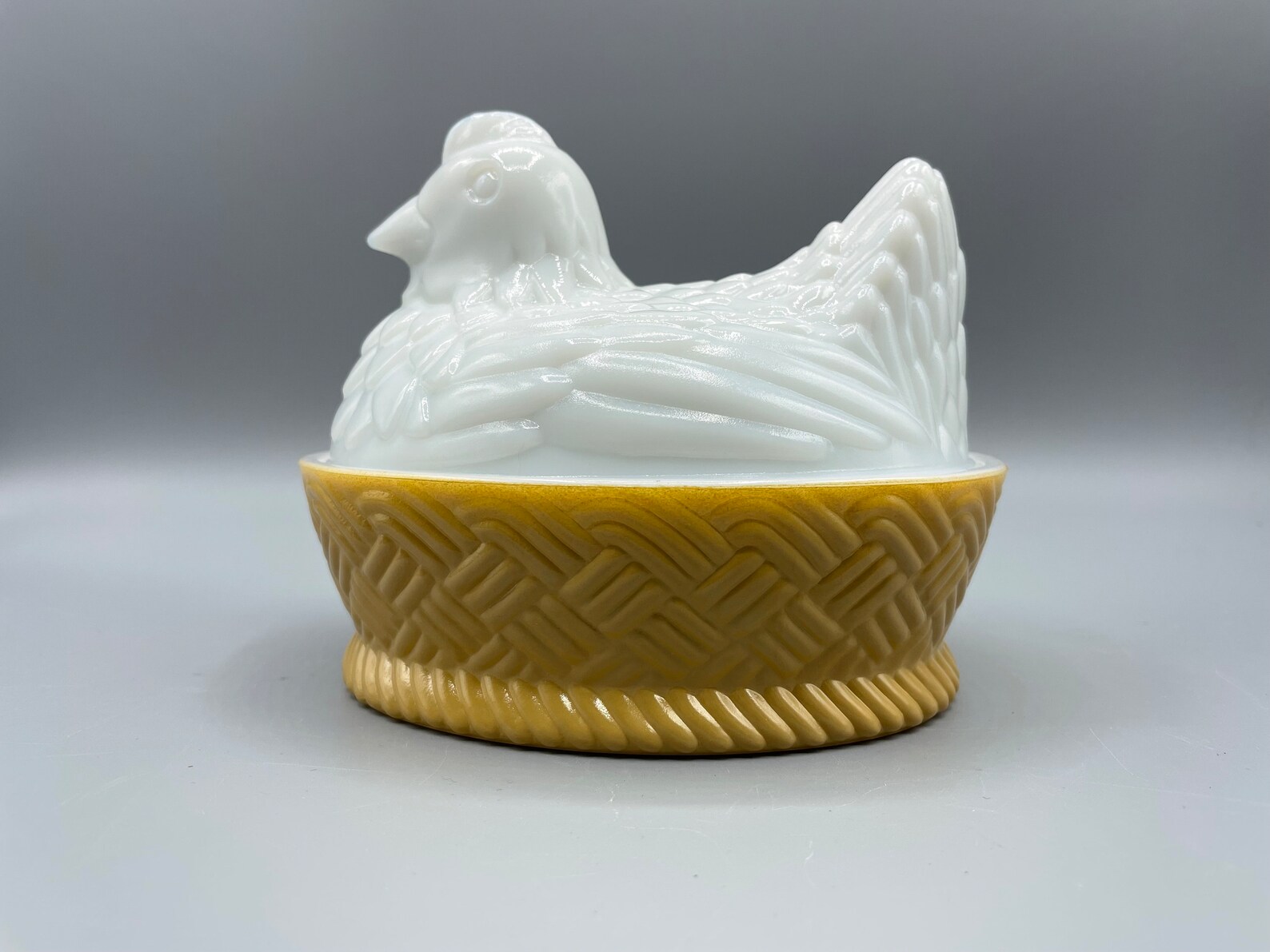 Avon Hen on Nest Chicken Covered Dish 1970s Milk Glass - Etsy