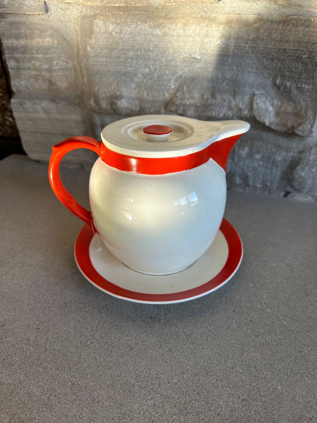 Vintage Royal Crown Art Deco German Teapot and Underplate Tea Kettle ...