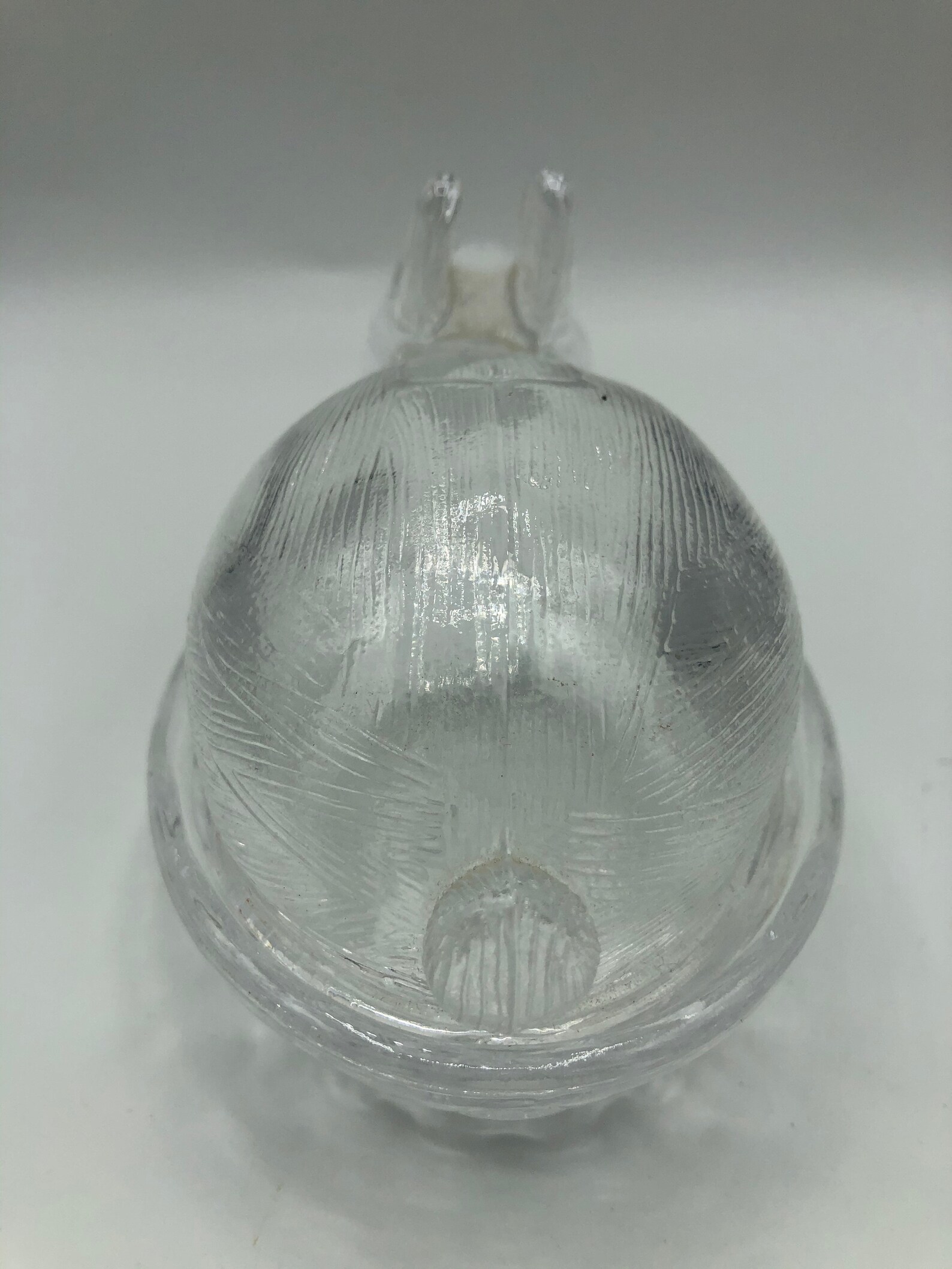 Clear Glass Nesting Bunny Rabbit Covered Dish Vintage Easter | Etsy