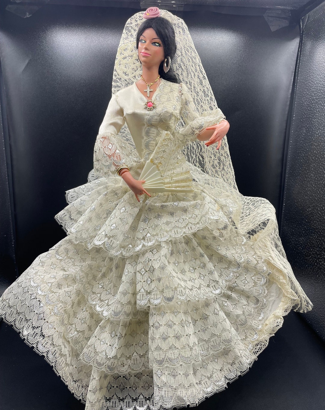 Large Spanish Flamenco Dancer Art Doll Vintage Mexican Andalusian Marin ...