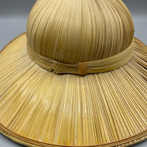 Vintage 1950s Safari Hat 1960s Woven Straw Sun Hat French Hand Wove ...