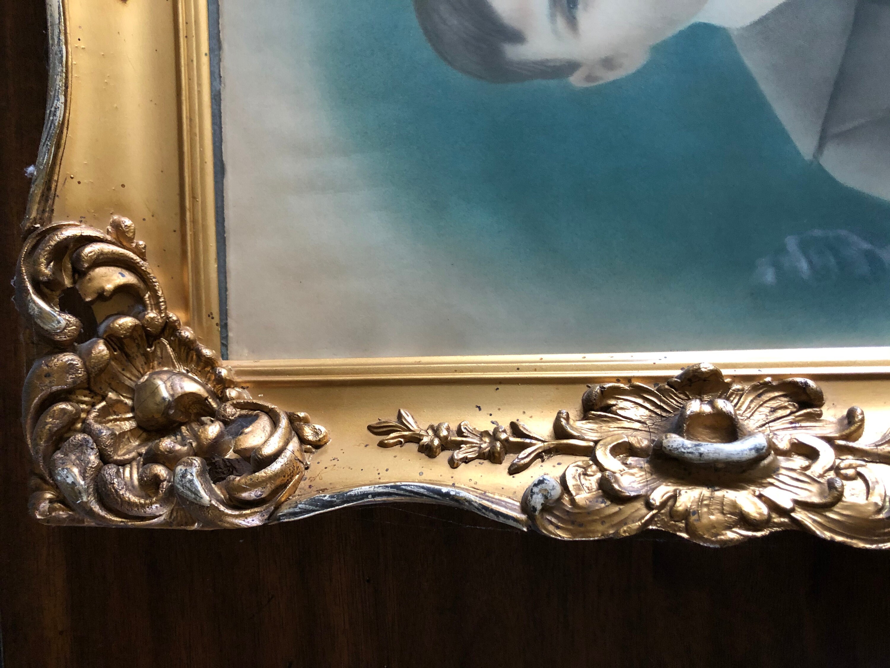 Antique Colored Photo Gold Gesso Frame Vintage Art Wall Decor - Etsy