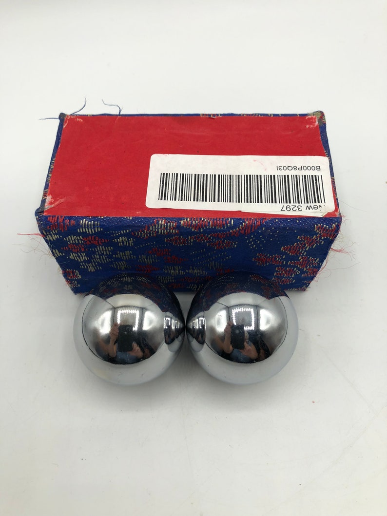 Vintage Asian Baoding Balls Silver Metal Oriental Meditation - Etsy