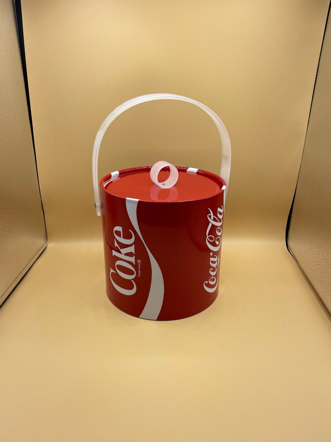Vintage Coke Ice Bucket Red White Collectible Coca Cola Ice Bucket in ...