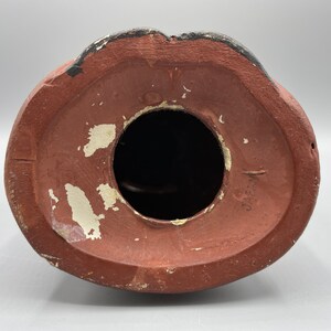 Vintage Ceramic Friar Tuck Bank Monk Statue Priest Bald Head Fur Brown ...