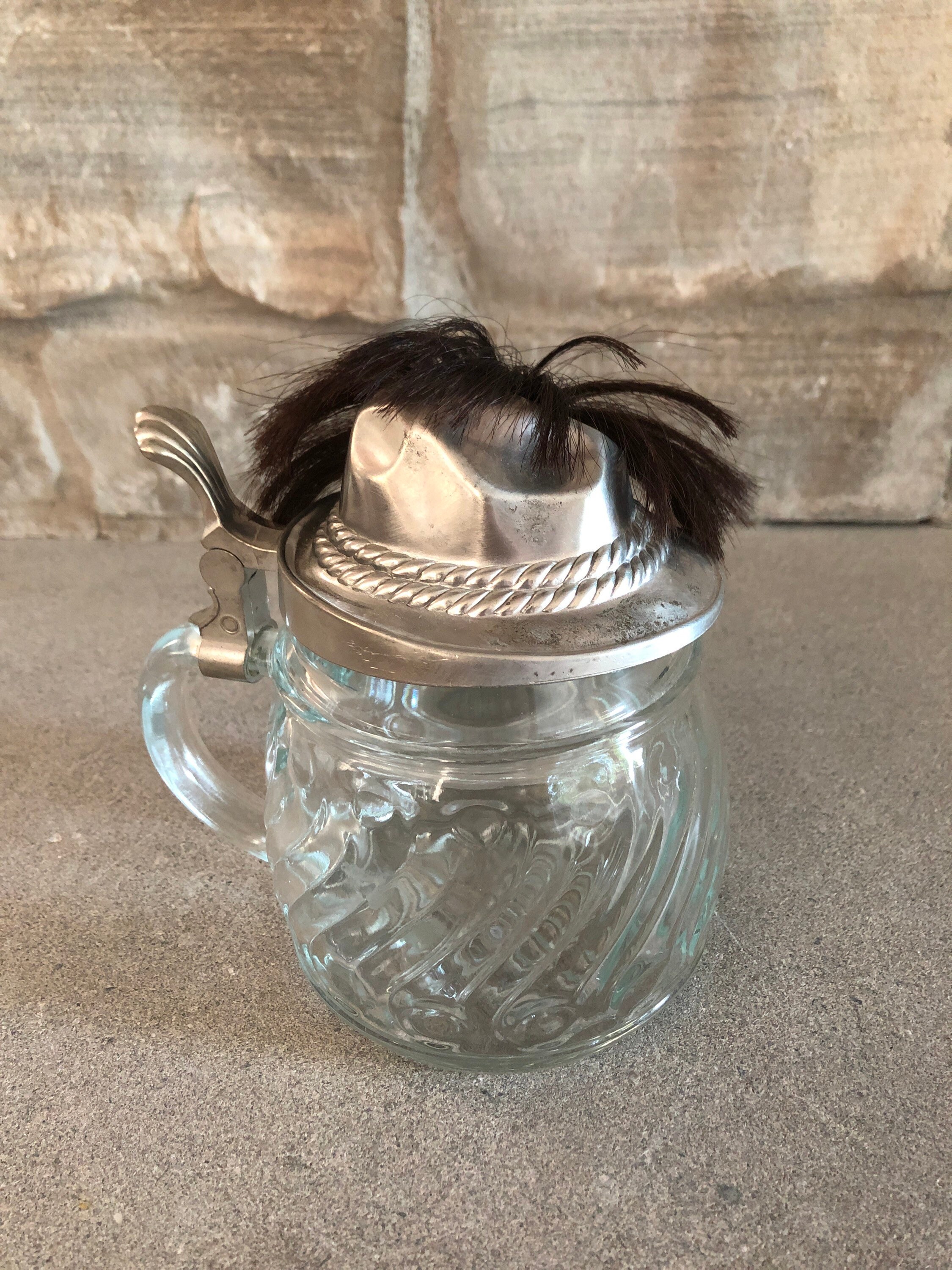 Vintage BMF West German Beer Stein With Pewter Hat Lid - Etsy