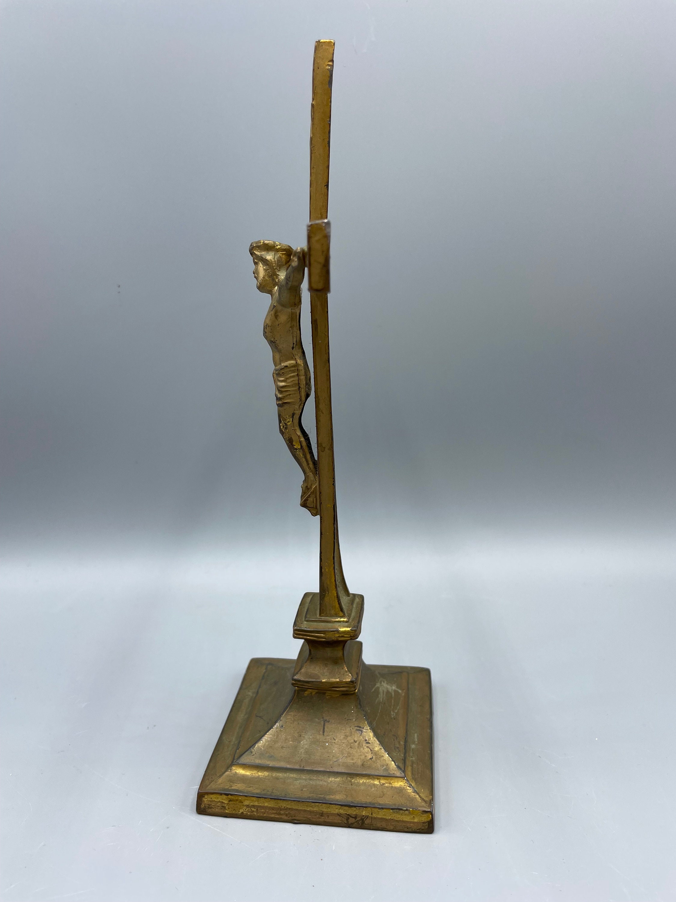 Vintage Metal Alter Cross Jesus Christ Crucifixion Tabletop Crucifix ...