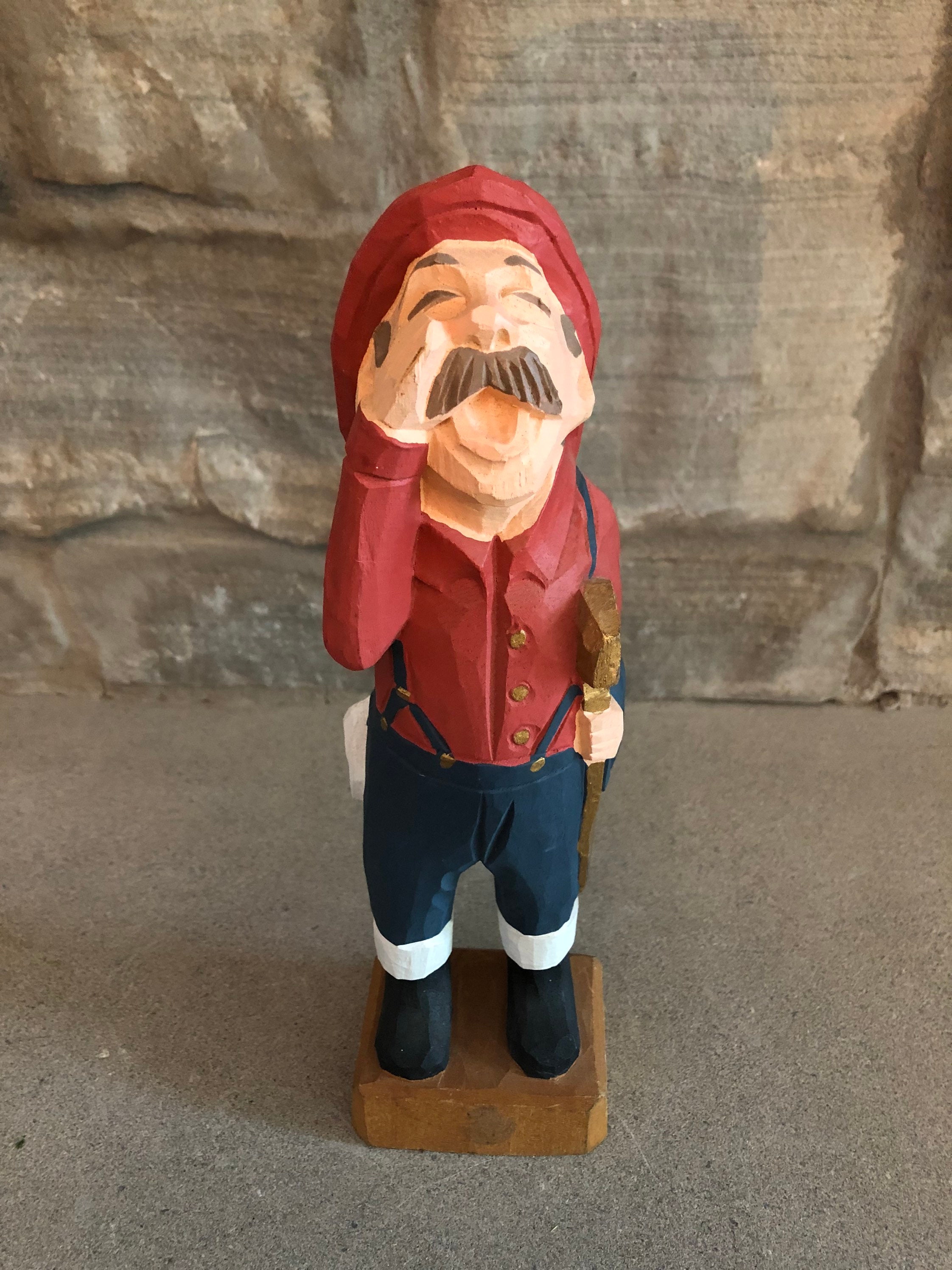 Flat Plane Wood Carving Fireman Wood Figurine Hand Carved - Etsy