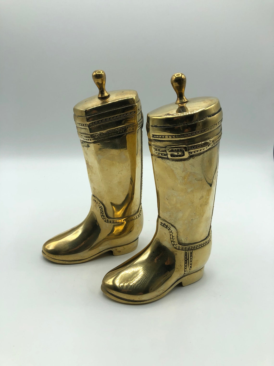 Brass Cowboy Boots Bookends Vintage Heavy Gold Country Western | Etsy