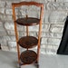 Vintage Carved Wood Folding 3 Tier Pie Stand, Wood Plant Stand, Wood ...